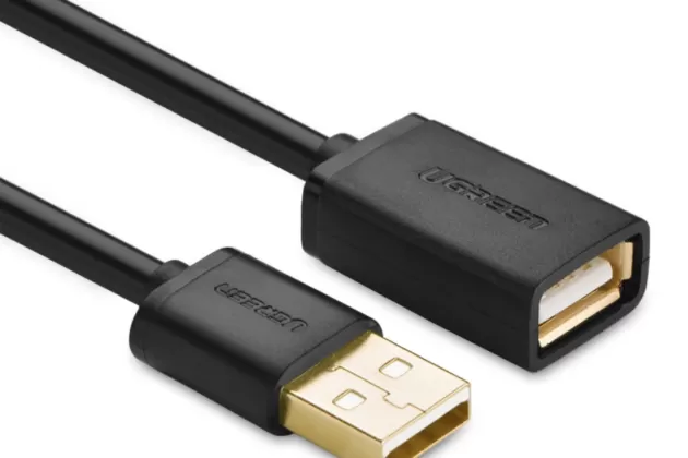 Cáp USB TYPE A Đực - Cái Màu Đen 3m